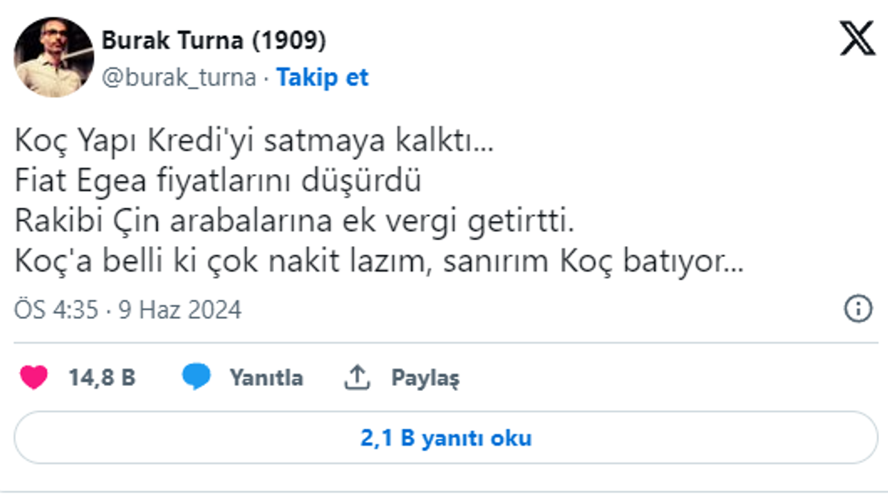 Eski bankacı duyurdu: Koç Holding batıyor iddiası!